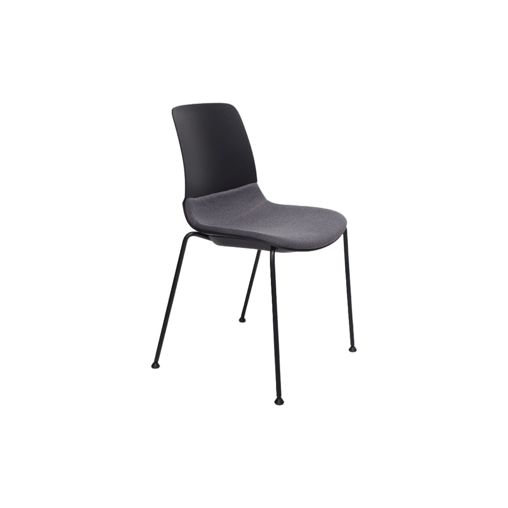 MIKA PLASTICO NEGRO - TELA NEGRA - BASE DE 4 PATAS NEGRA | Meycy Muebles