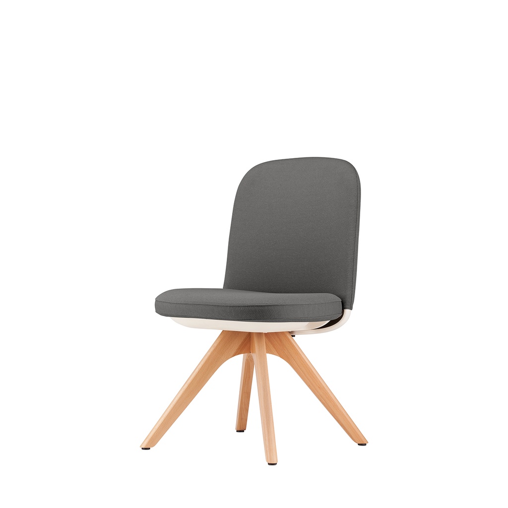 BUTACA EJECUTIVA KINDL- SIN BRAZOS - TELA NEGRA- BASE MADERA | Meycy ...