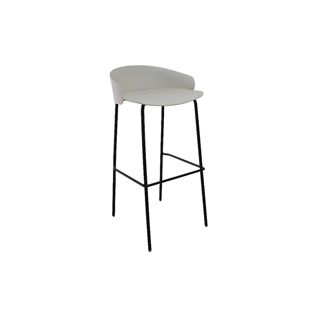 OLLA- PLASTICO BLANCO- ESTRUCTURA NEGRA - ALTURA 65CM | Meycy Muebles