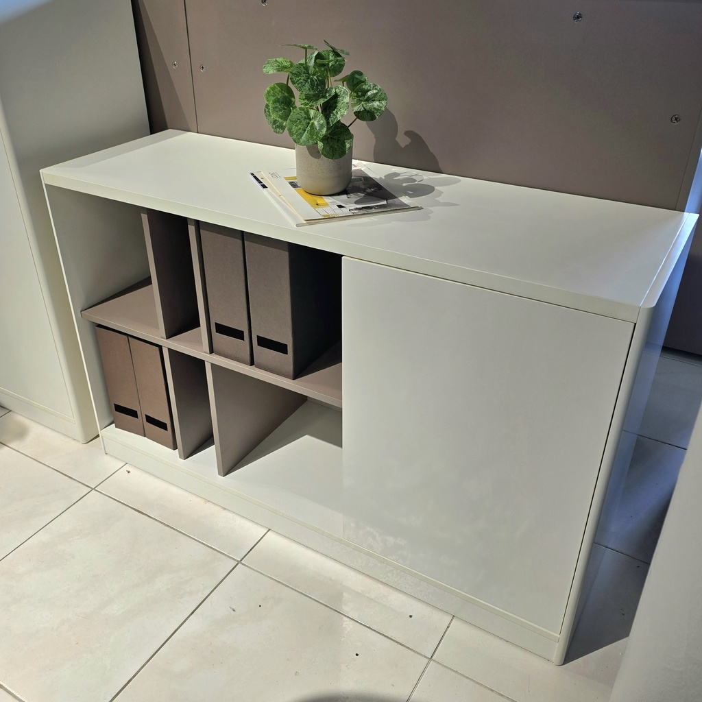 CREDENZA STEEL PEQ. 16"X48" (S30B-12)- COLOR BLANCO | Meycy Muebles