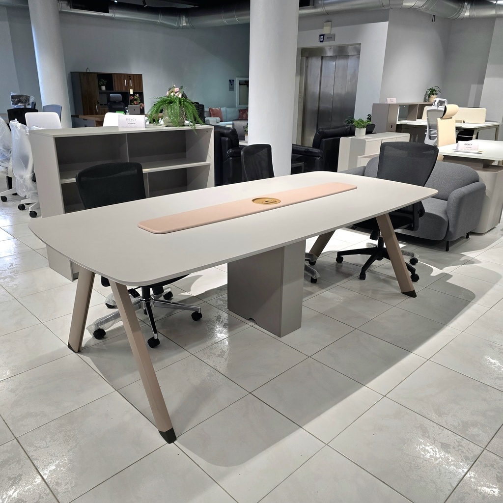 MESA DE CONFERENCIAS LUMEN - BLANCO (SY-MT1706-24)-44"X94" | Meycy Muebles