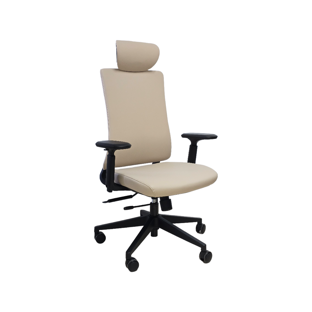SILLON EJECUTIVO ORION (F13) -PU BEIGE | Meycy Muebles