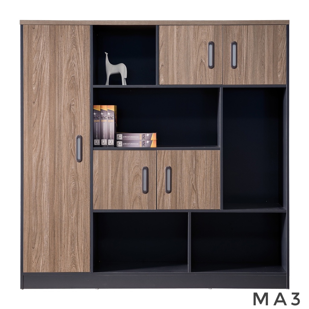 ESTANTE MOD.MA3 DE 16”X63”X63”DE ALTURA COLOR GRIS/BIRCH | Meycy Muebles
